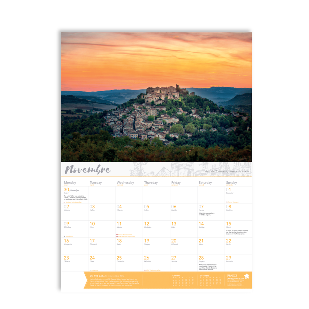 FRANCE Calendar 2026 (UK, EU and Rest of the World delivery) – France ...